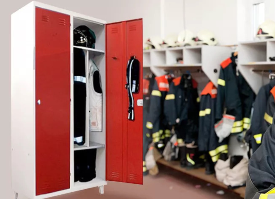 Le vestiaire métallique spécial pompier pour les casernes | Merial